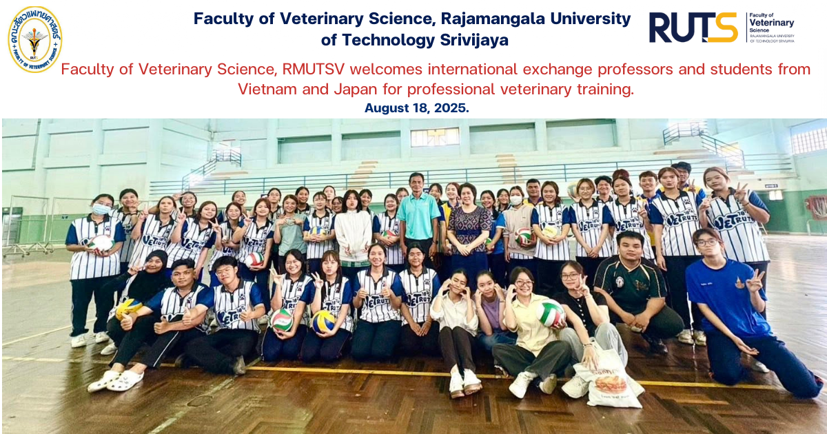 Faculty of Veterinary Science, RMUTSV welcomes international exchange ...